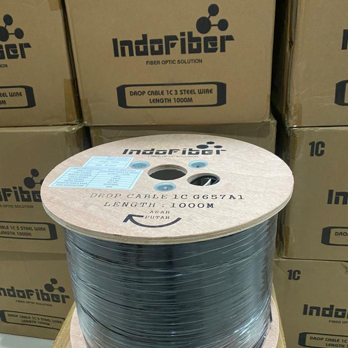 Jual Drop Wire 1core Fiber Optic / Dropcore 1 Core FTTH 1km / 1000 ...