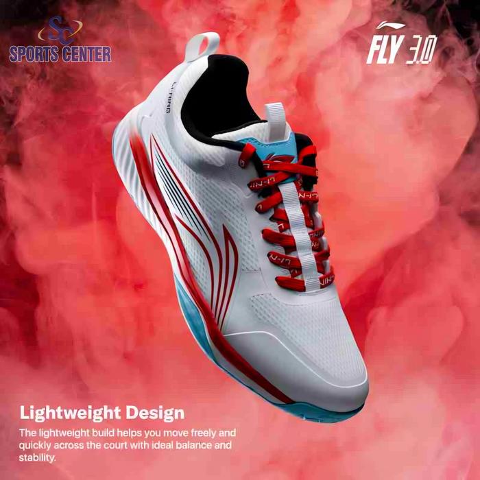Promo New Sepatu Badminton Lining Ultra Fly III / 3.0 AYTT053 White ...