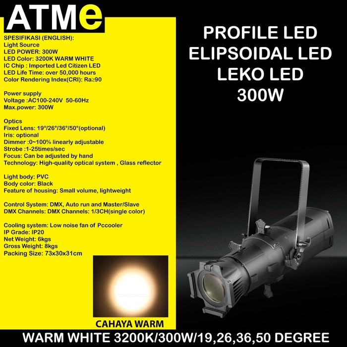 Jual ATMe LEKO LECO Elipsoidal 300W 3200K Profile LED spot light 300W ...
