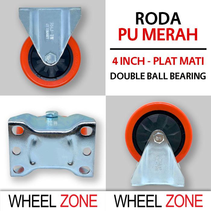 Jual Roda Troli PU RHJ-TW Ukuran 4 Inch - Double Ball Bearing - Kab ...