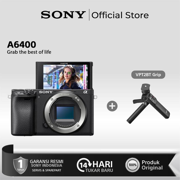 Promo Sony Alpha a6400 / Sony a6400 / a6400 Mirrorless Camera Body Only - Unit + GP-VPT2B Cicil ...