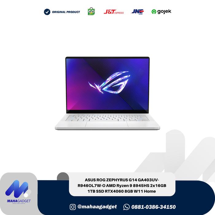 Jual ASUS ROG ZEPHYRUS G14 GA403UV-R946OL7W-O AMD Ryzen 9 8945HS 2x16GB ...
