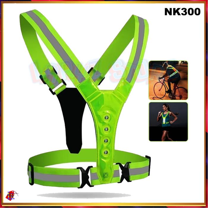Jual Rompi V Safety Tali Sabuk Keselamatan LED Reflective Vest - NK300 ...