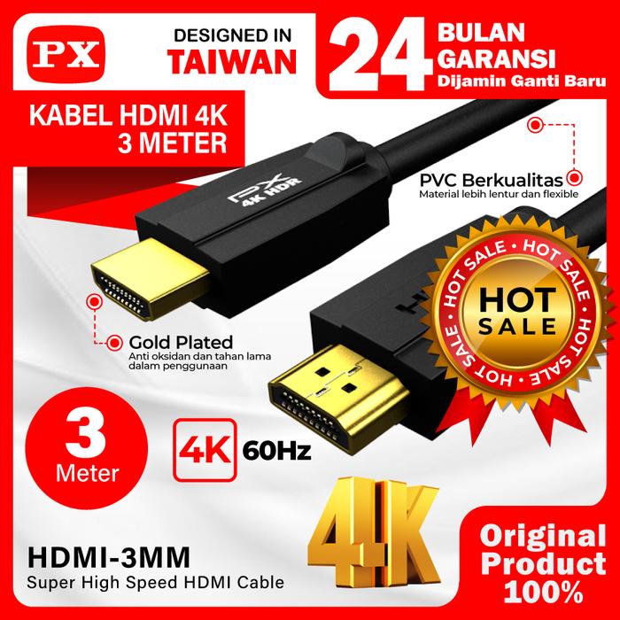 Jual Kabel HDMI 4K Ultra HD ARC HDMI Cable Dolby Audio PX HDMI-3MM ...
