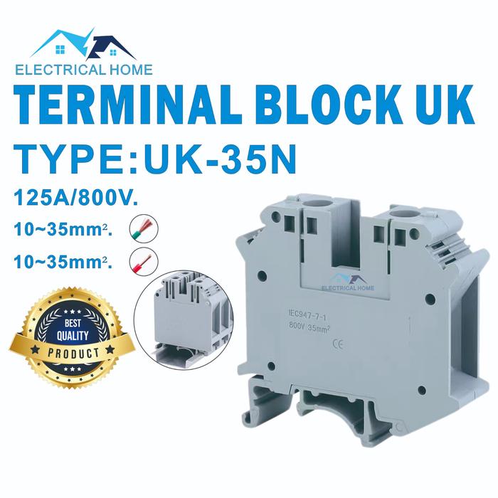 Jual Terminal Block Modular UK-35N (10~35mm) 800V Din Rail - Kota ...