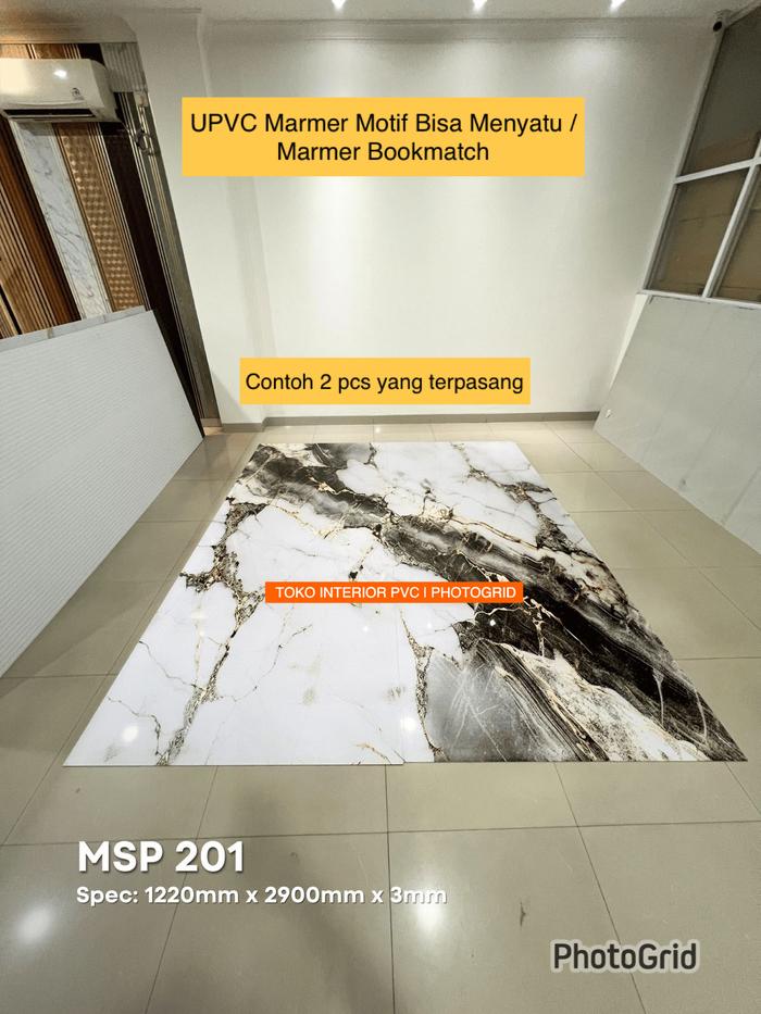 Jual upvc marmer dinding bookmatch marmer motif menyatu - MSP-201 - Kab ...