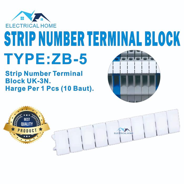 Jual Strip Number Terminal Block UK-3N Type ZB-5 - Kota Surabaya ...