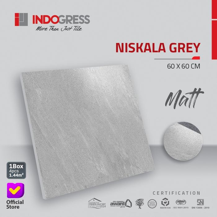 Jual INDOGRESS 1st Grade - Granite Tile Niskala Grey - 60x60 - Matt ...