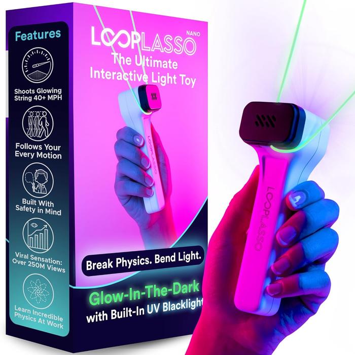 Promo Loop Lasso Nano The Original Glow-in-The-Dark String Shooter Toy ...