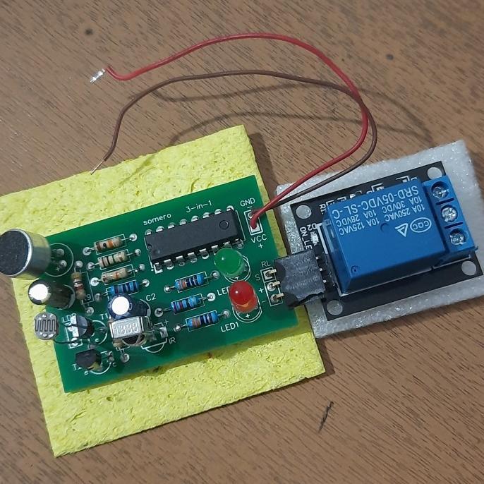 Jual KIT DIY PCB RANGKAIAN SAKLAR SENSOR BUNYI CAHAYA INFRARED REMOT ON ...