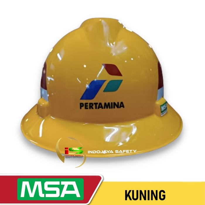 Jual Helm Safety Pertamina MSA Full Brim Original Fastrack Helmet Msa ...