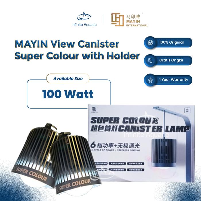 Jual MAYIN Canister View Lamp Super Colour with Holder Lampu Aquascape ...