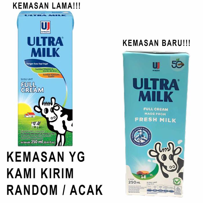 Jual Susu Ultra Varian Rasa - Ultra Milk - Susu UHT - 250ml - FULL ...
