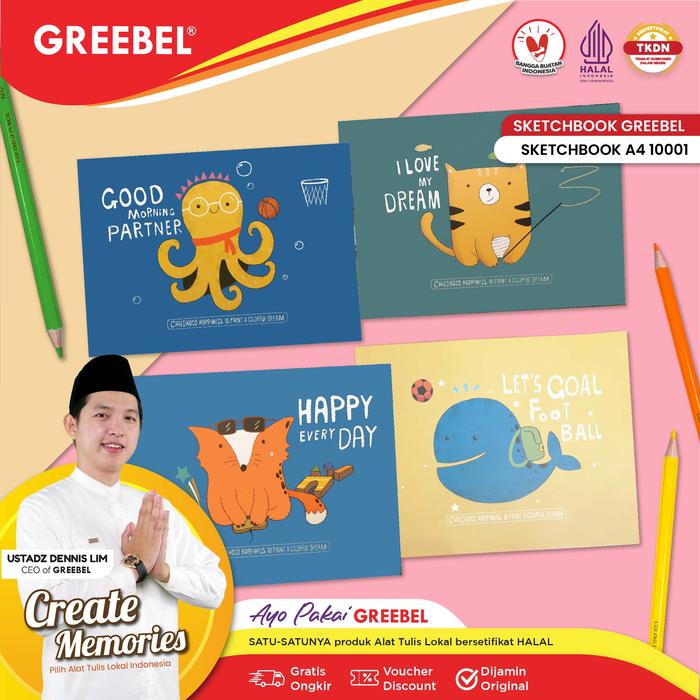 Promo GREEBEL SKETCH BOOK A4 10001 / Buku Gambar Sketsa / Drawing Book ...