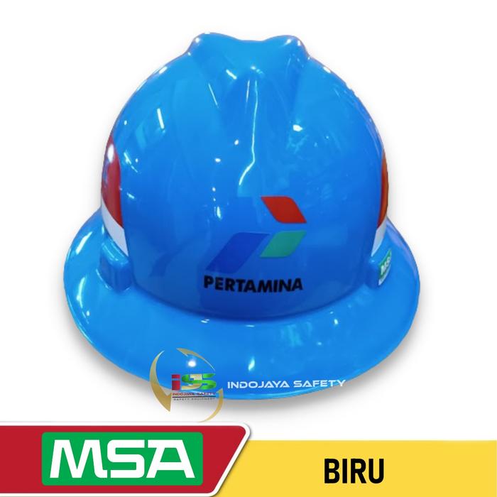 Jual Helm Safety Pertamina MSA Full Brim Original Fastrack Helmet Msa ...