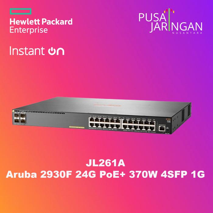 Jual JL261A HPE Aruba Switch 2930F 24G PoE+ 370W 4SFP 1G, JL255A SFP+ ...