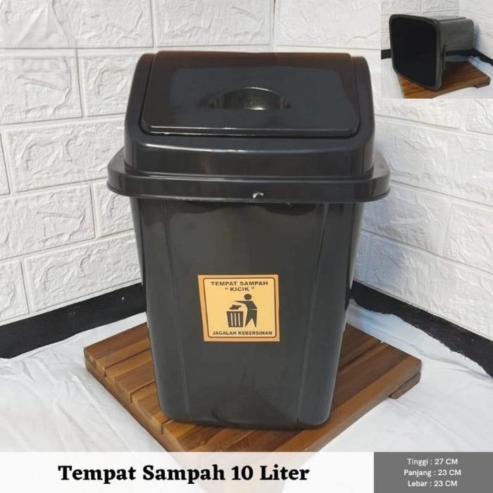 Jual TEMPAT SAMPAH ELIT - Bak Sampah Aesthetic / Tong Sampah Kamar Mandi 10 liter Hitam - Kota ...