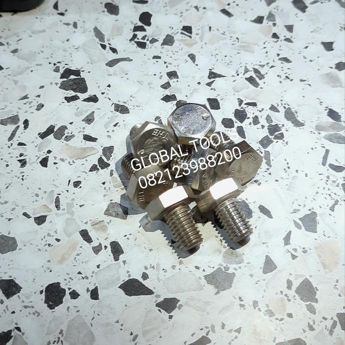 Jual baut only hex m10x15 m10x1.5x15 m10 x 15 kunci 17 hex bolt THE A2 ...