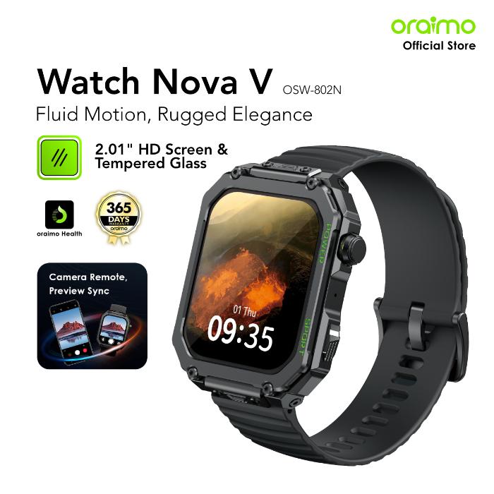Promo Oraimo Watch Nova V OSW-802N Smartwatch TFT Tempered Glass Screen ...