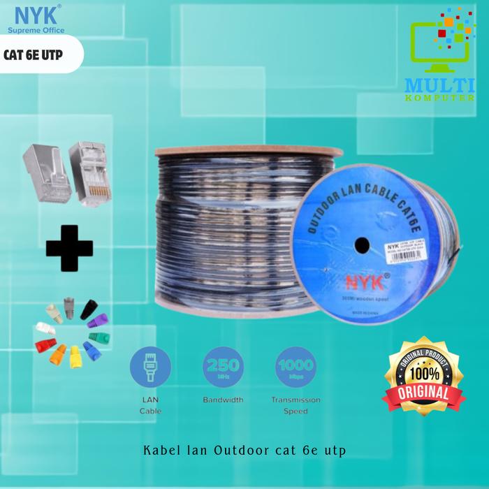 Jual Kabel lan 40 Meter Nyk Outdoor cat 6e utp - Cable lan rj45 nyk cat6 - Jakarta Barat - MULTI ...