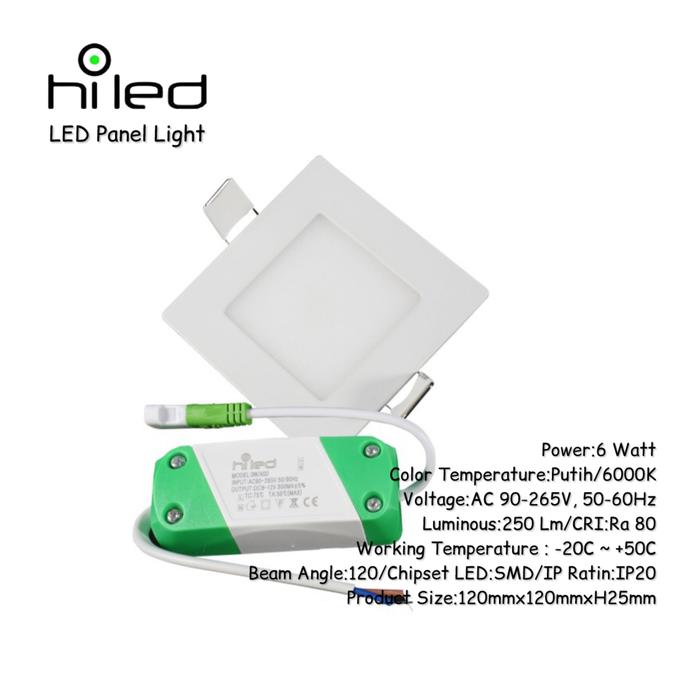 Jual Lampu Downlight Led 6Wat Kotak/Hiled Led Panel Light - Kota ...