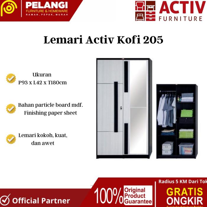 Jual Lemari Pakaian Activ Kofi LP 205 | Lemari 2 Pintu | Lemari Activ ...