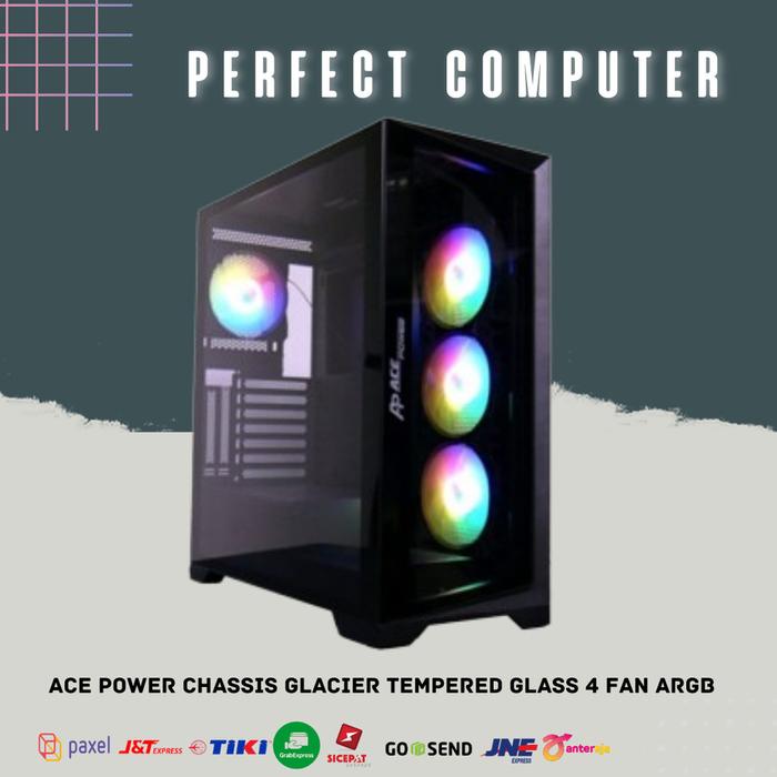 Jual CASING Ace Power Chassis Glacier Tempered Glass 4 Fan Argb - Kota ...