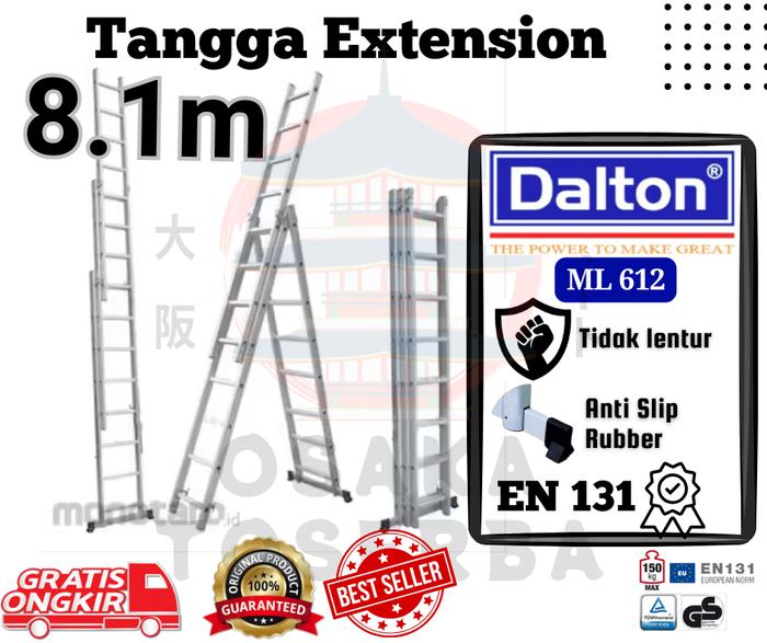 Jual Tangga Lipat Extension 8 meter DALTON - Tangga Aluminium Extension ...