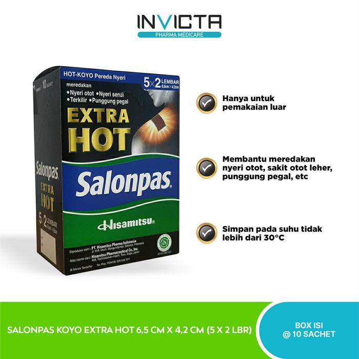 Jual Salonpas Koyo Extra Hot (Pereda Nyeri Otot dan Sendi) - Isi 5 x 2 ...