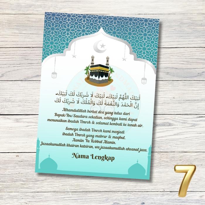Jual Kartu Ucapan Tasyakuran Haji / Umroh & Stiker Ucapan Tasyakuran ...