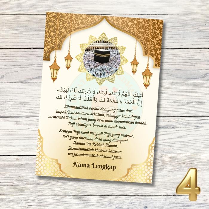 Jual Kartu Ucapan Tasyakuran Haji / Umroh & Stiker Ucapan Tasyakuran ...