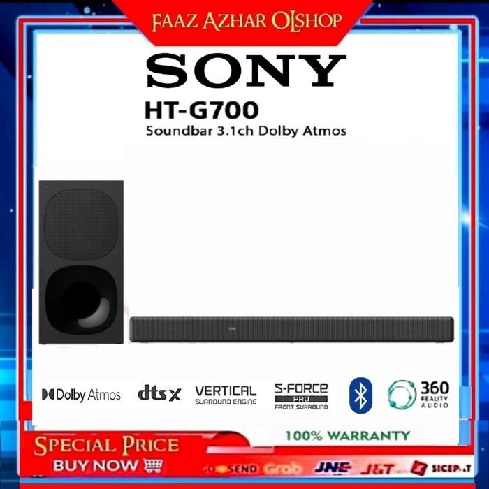 Jual SONY HT-G700 Sound Bar 3.1Ch Dolby Atmos DTS:X Wireless Subwoofer ...