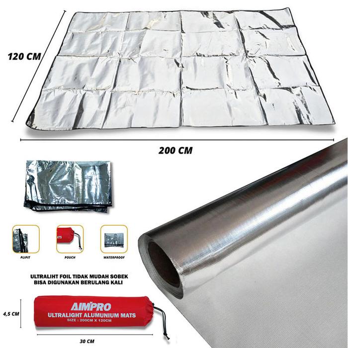 Jual Matras aluminium alloy foil 2 layer Ultralight camping 100x200 cm ...