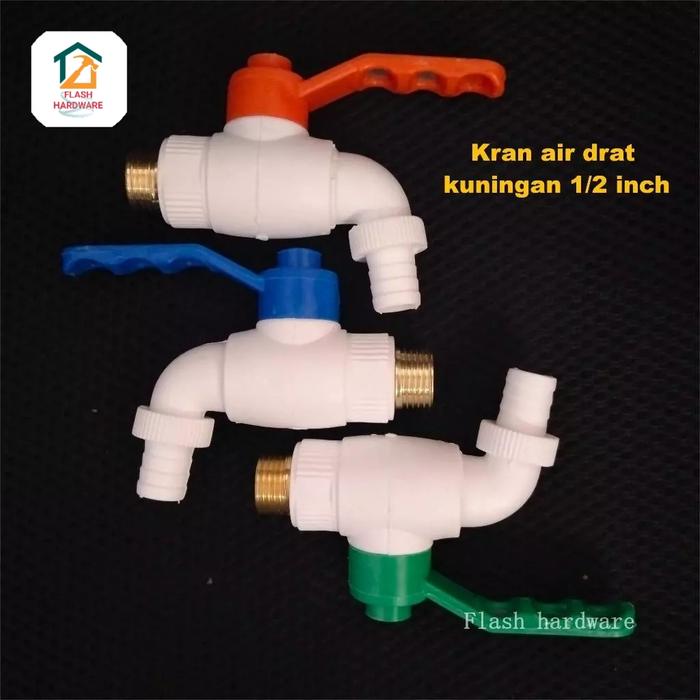 Jual Kran air pvc jumbo taman drat kuningan 1/2 inch - Jakarta Utara ...