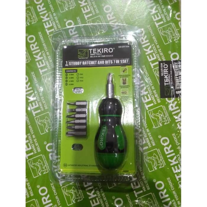 Jual Tekiro OBENG STUBBY RATCHET SET 7 IN 1 BITS 7IN1 SD-SR1699 ...