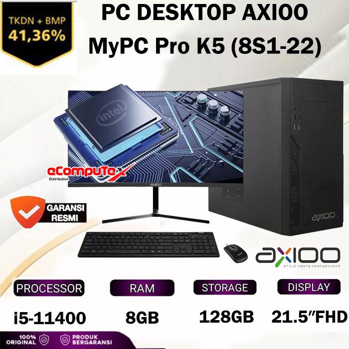 Jual Axioo PC Desktop MyPC Pro K5 (8S1-22) i5-11400 8GB 128GB SSD 21.5 ...
