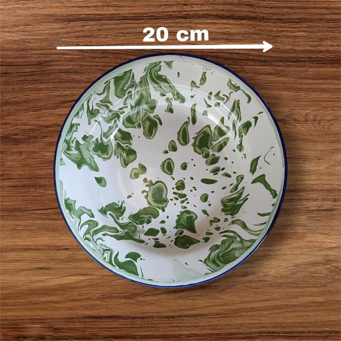 Jual PIRING SENG ENAMEL LURIK HIJAU UKURAN 20CM - Kota Magelang ...