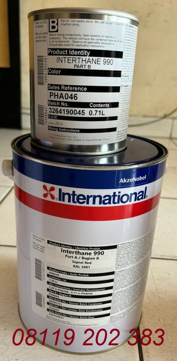 Jual Interthane 990 RAL 3001 / RAL3001 signal red International 5L ...