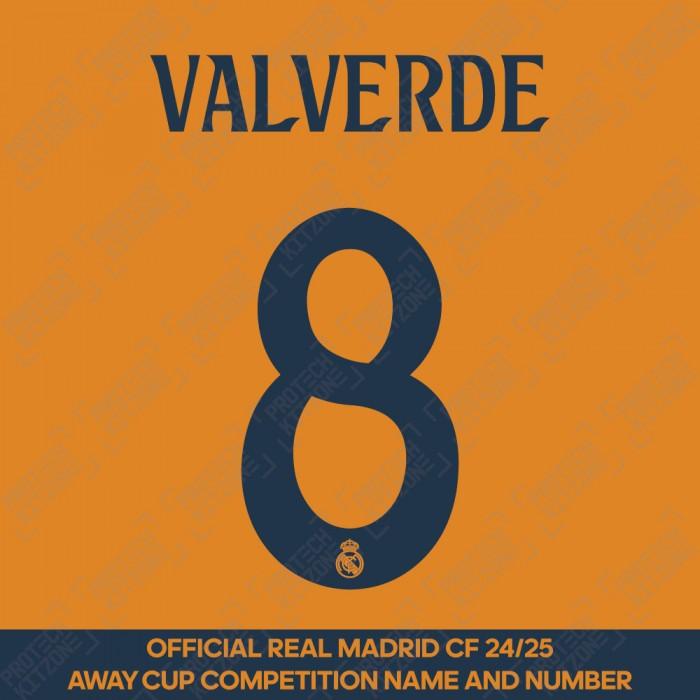 Jual Nameset Original Real Madrid 2024/2025 Away Federico Valverde #8 ...