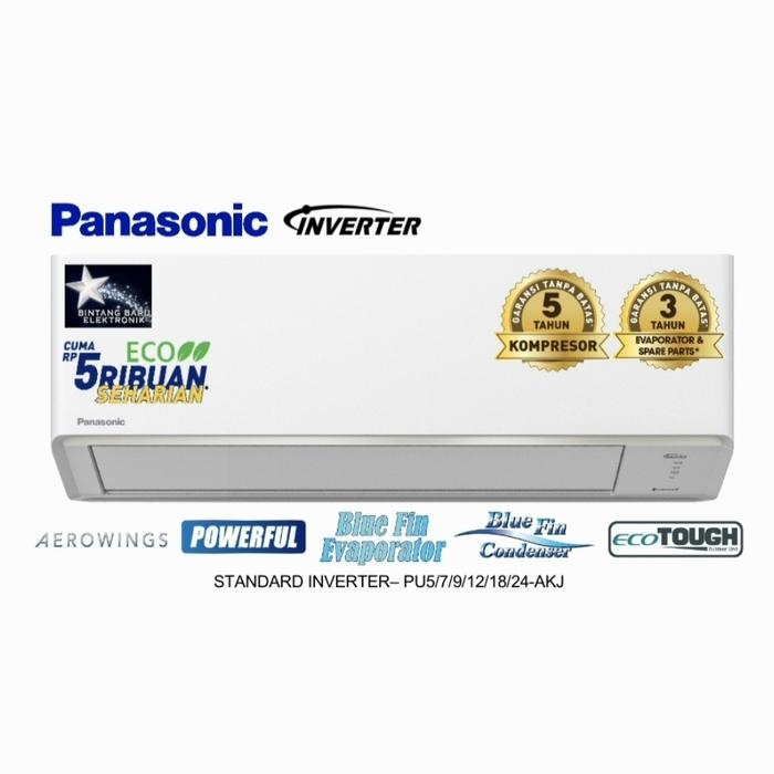 Jual AC PANASONIC STANDARD INVERTER CS/CU-PU12AKJ AKJ SERIES 1.5PK 1.5 ...