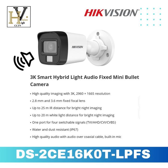 Jual CAMERA CCTV HIKVISION DS-2CE16K0T-LPFS 5MP OUTDOOR AUDIO - Kota Palembang - Highvision CCTV ...