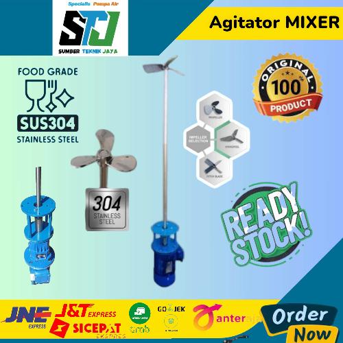 Jual Agitator Mixer Kimia SS304 1.1KW 1.5HP 3 Phase 2 Pole With Gearbox - Jakarta Barat - SUMBER ...