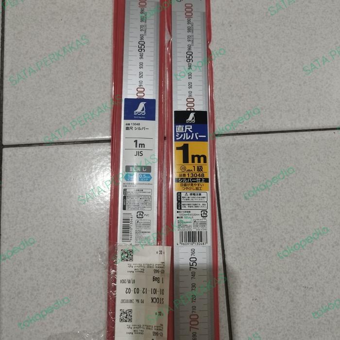 Jual Shinwa Penggaris 100cm Stainless Steel Rule 1m Hard Chrome JIS 13048 - Jakarta Barat - SATA ...