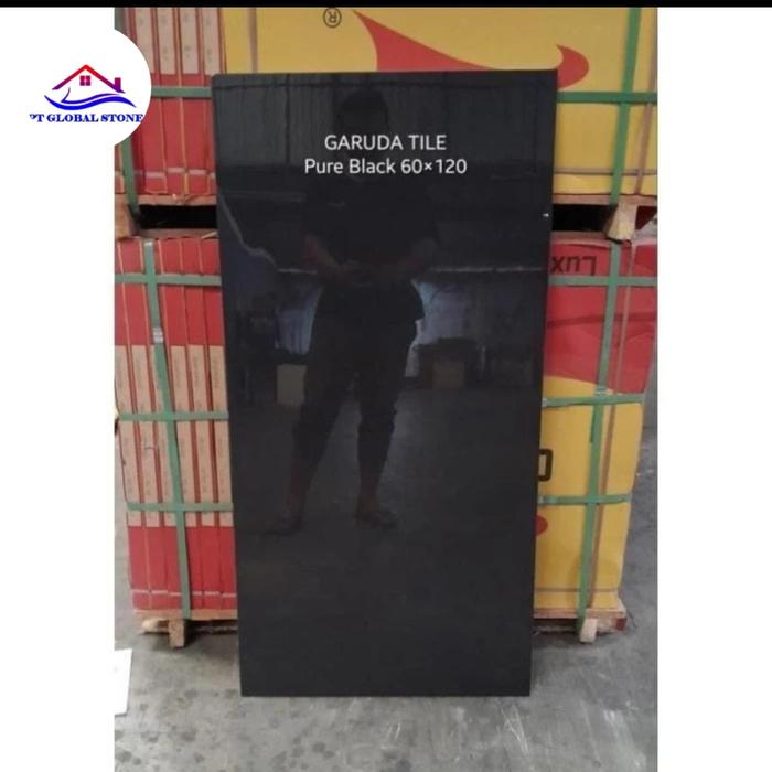 Jual granit tile 60x120 /granit lantai/dinding hitam polos glossy - Kab ...