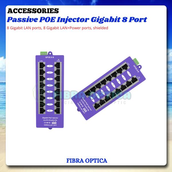 Jual Passive POE Injector 8 Port Gigabit|GIGABIT POE 8 Port - Jakarta Utara - Fibra Optica ...