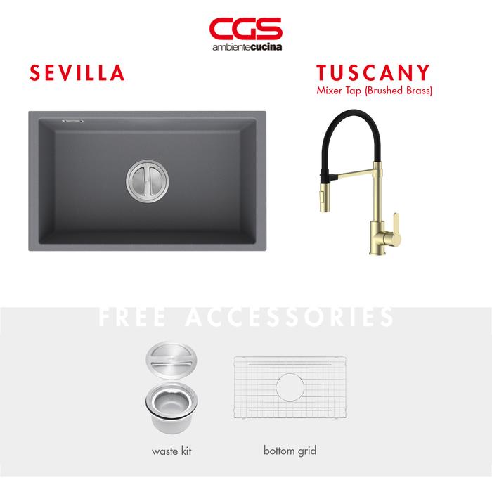 Promo Kitchen Sink Bak Cuci Piring Dapur Granit 1 Lubang CGS SEVILLA ...