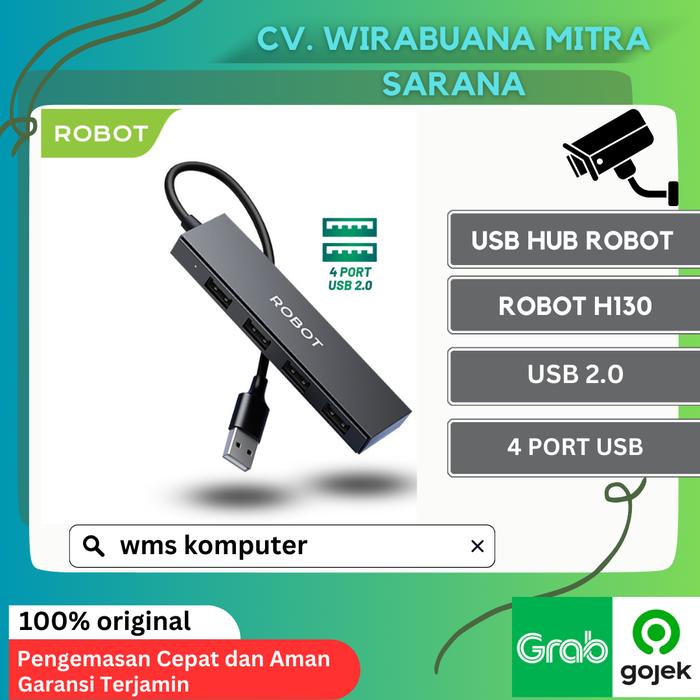 Jual ROBOT H130 Usb Hub 4 Port Usb 2.0 80cm - Kota Semarang - WMS SRG | Tokopedia