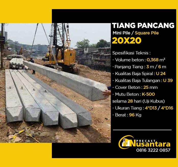 Jual TIANG PANCANG 20x20 MINI PILE / MINI PILE 20x20 / TIANG PANCANG ...