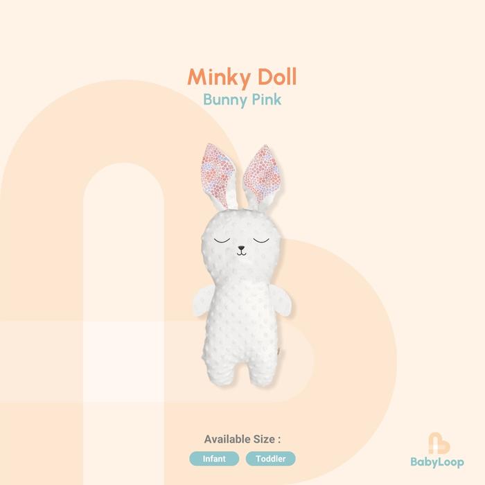 Jual Boneka Anak - Minky Doll - Baby Loop - Bunny Pink, Infant - Kota ...