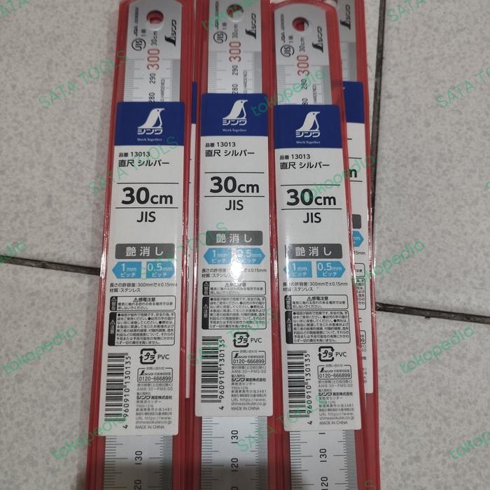 Jual Shinwa Penggaris 30 cm Stainless Steel Rule Hard Chrome JIS 13013 - Jakarta Barat - SATA ...